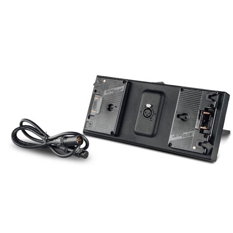 Gemini Dual Battery Bracket Gold Mount With Xlr Cable Litepanels