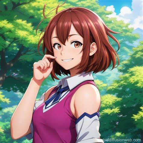 Uraraka De My Hero Academia Con Uniforme De Voley Playa Prompts
