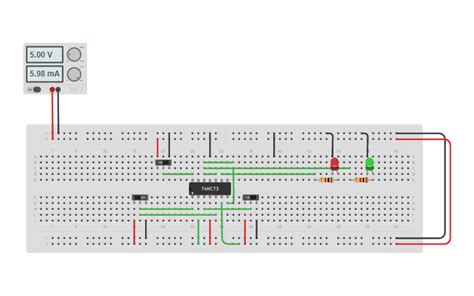 Circuit Design 2 Bits Synchronous Up Counter Jk Flip Flop Tinkercad