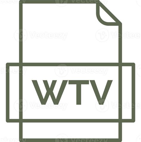 Wtv File Icon Thick Outline Rounded Corners 57912724 Png