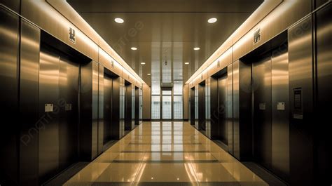 An Elevator Going Inside Of A Building Background Elevator Business