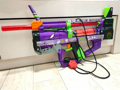 Eva 01 Themed 3d Printed Nerf Blaster R Evangelion