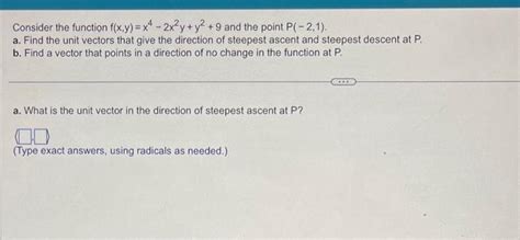 Solved Consider The Function F X Y X4−2x2y Y2 9 And The