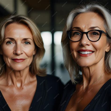 Graceful Mature Woman In Stylish Premium Ai Generated Image