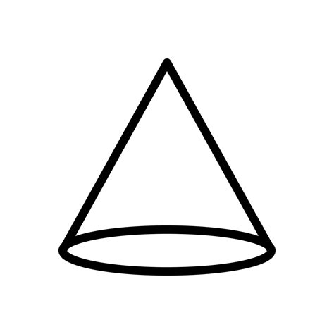 Cone Shape Icon In Line Style Design Isolated On White Background