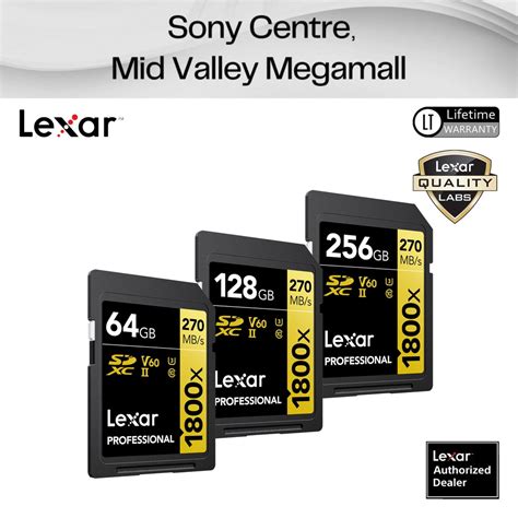 Lexar Lexar® 64gb 128gb 256gb Professional 1800x Sdxc™ Uhs Ii