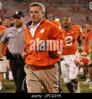 Clemsons Head Coach Tommy Bowden Watches His Team From The Sideline