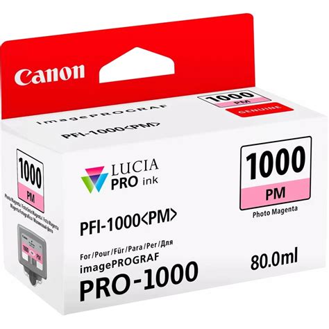Canon Pfi 1000pm Ink Cartridge Photo Magenta Canon Pfi 1000pm Printer