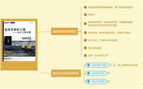 程序员修炼之道读书笔记 思维导图模板processon思维导图、流程图
