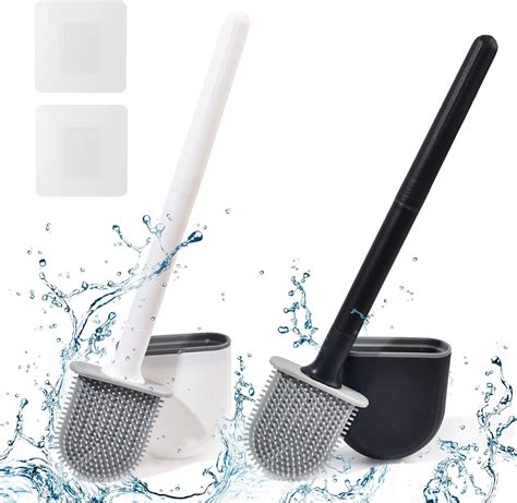 Toilet Brush Silicone Toilet Bowl Brushes Space Saving Design Wall