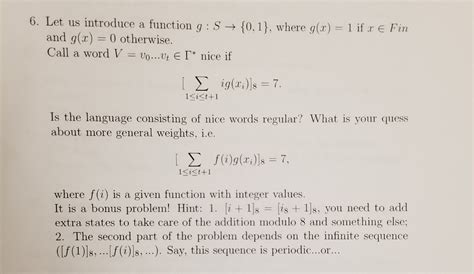 6 let us introduce a function g s {0 1} where
