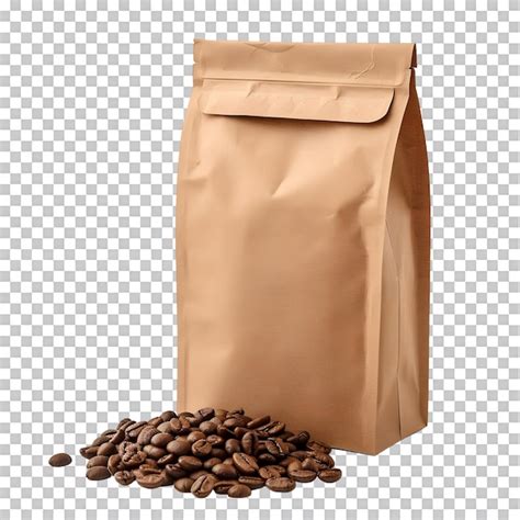 Eco Friendly Kraft Paper Coffee Beans Packaging Premium Ai Generated Psd