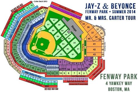 Fenway Park Concert Seating Chart With Seat Numbers