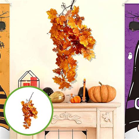 Werulen Clearance Under 5 Artificial Hanging Maple Leaves Fall Fake
