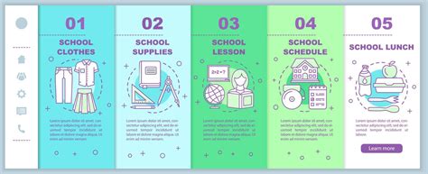 Education Onboarding Mobile Web Pages Vector Template Responsive Smartphone Website Interface