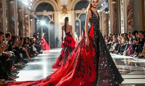 Models Showing Dresses In Fashion Show Premium Ai Generated Image