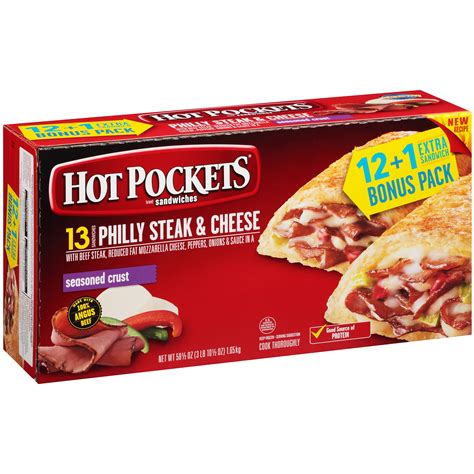 Hot Pockets Philly Steak And Cheese Frozen Sandwiches 13 Ct Box
