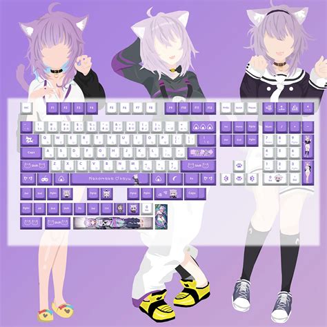 Virtual Idol Animation Anime Keycap Vtuber Hot Sublimation Animation Cherry Keys Ikbc Cute