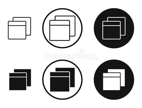 Window Restore Vector Icon Set In Black And White Outlines Stock Vector Illustration Of Vector
