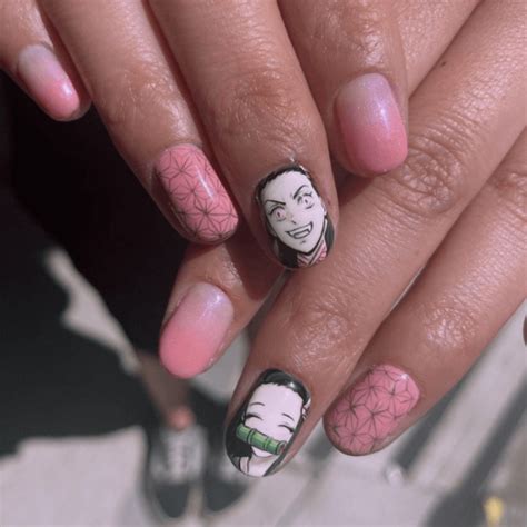70 Nezuko Nail Designs