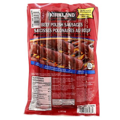Kirkland Signature Beef Polish Sausage Same Day Delivery Costco