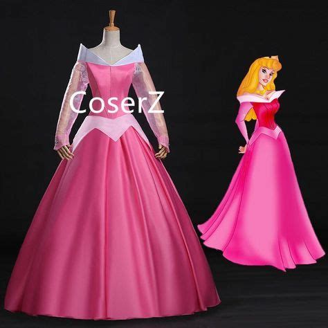 Princess Aurora Dress Costume Sleeping Beauty Cosplay Pink Aurora
