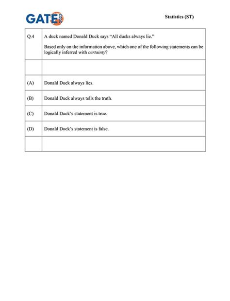 gate 2023 statistics question papers