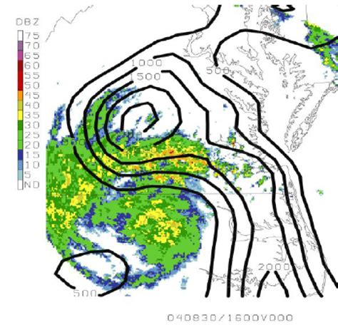 1 Nexrad Base Reflectivities Dbz In Color From Radar Site Akq With