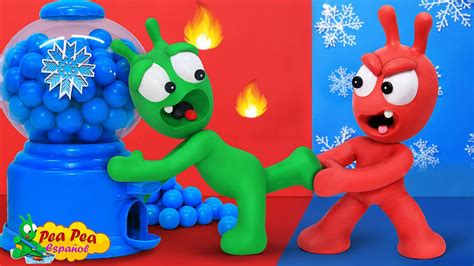 Pea Pea En Una Aventura De Superhéroes Para Ayudar A Su Amigo Cartoon