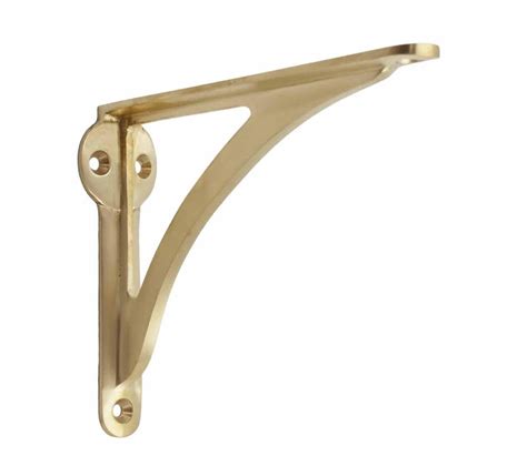 Arched Shelf Bracket Brass Brushedsatin Stylish Hardware For Shelves Stylentdecor