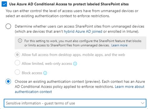sharepoint 网站和 onedrive 的条件访问策略 sharepoint in microsoft 365