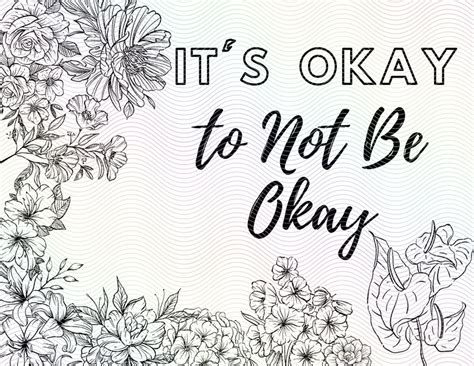 Self Love Coloring Page Okay To Not Be Okay Binki604s Ko Fi Shop