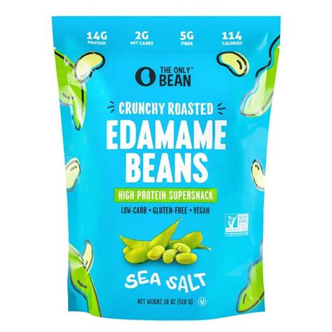 The Only Bean Sea Salt Roasted Edamame Beans 18 Oz Same Day Delivery