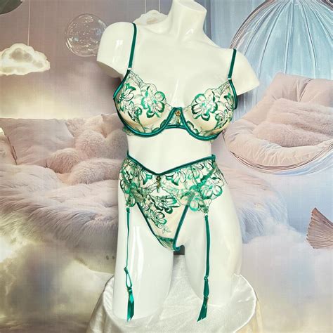 Green Lingerie Etsy