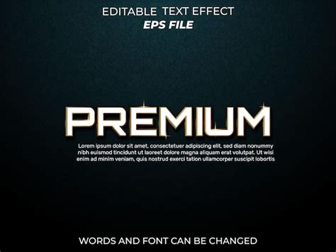 Premium Vector Premium Text Effect Font Editable Typography 3d Text