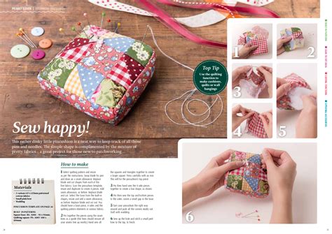 Patchwork Pincushion Sewing Templates Download Printable Pdf