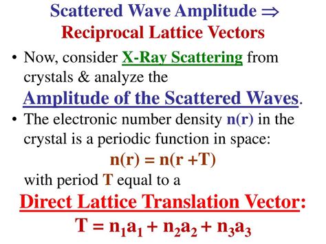 Ppt Chapter 2 Wave Diffraction And The Reciprocal Lattice Continued