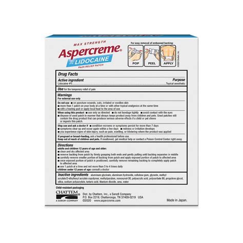 Aspercreme Lidocaine Patches Extra Large Pack Of 3