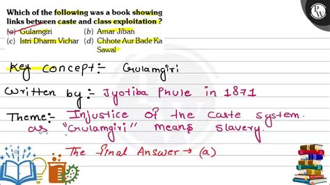 Which Of The Following Was A Book Showing Links Between Caste And Class