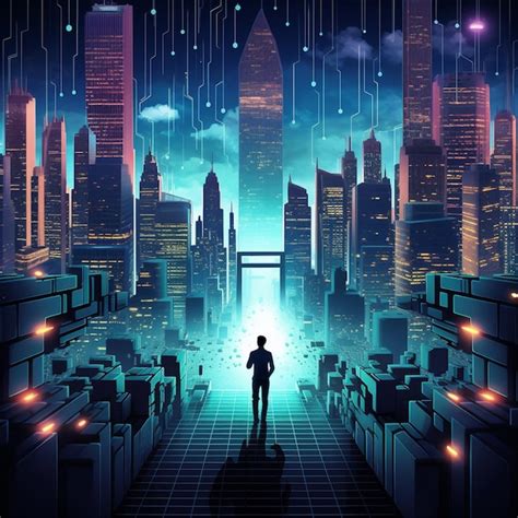 Premium Ai Image Financial Technology Background