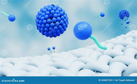 The Soap Molecules Form Structures Called Micelles Stock Illustration