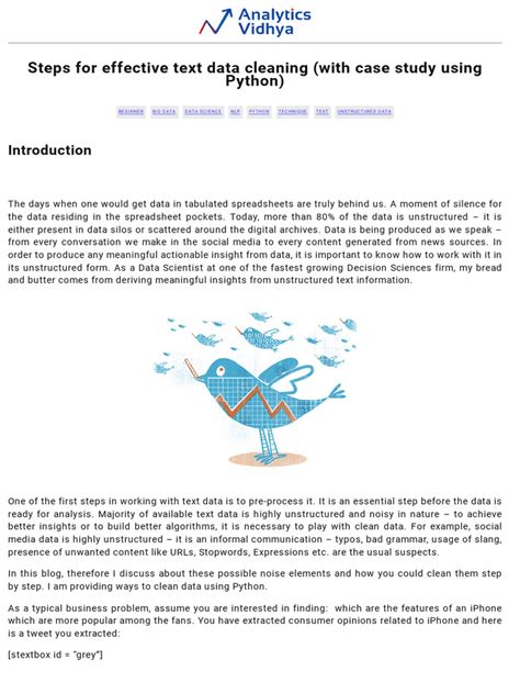 Text Data Cleaning With Python Pdf Html Data