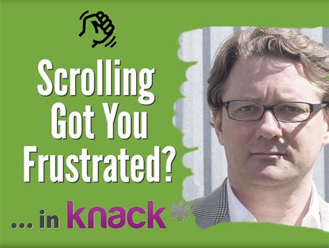 missing scroll bar knack database