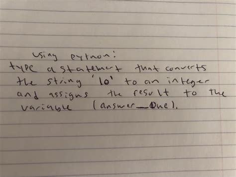 Solved Using Python Type A Statement That Converts The Chegg