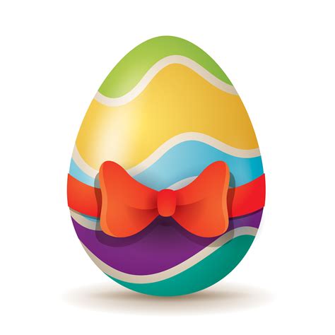 Easter Egg With Red Ribbon 337169 Vector Art At Vecteezy