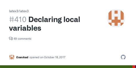 Declaring Local Variables · Issue 410 · Latex3latex3 · Github