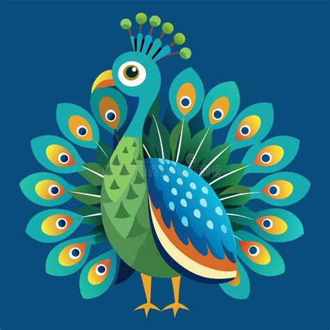 Peacock Vector Illustration And Creative Unique Design Stock Vector