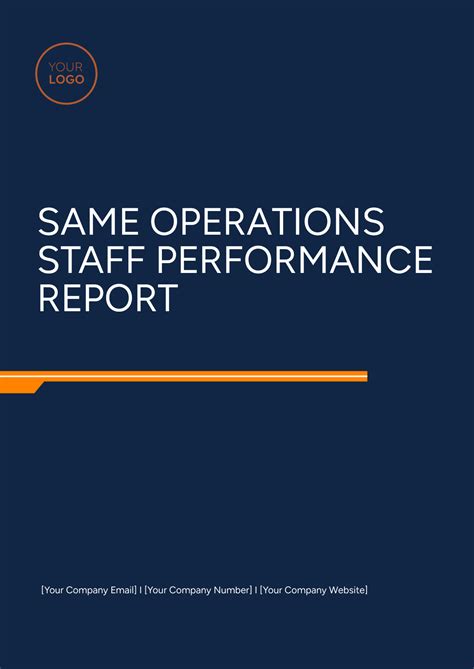 Free Operations Report Template To Edit Online