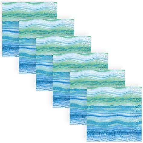 120pc Paperdesign Luncheon 3 Ply Napkin Party Tissue Sqr 33x33cm Blue