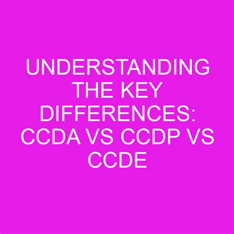 Understanding The Key Differences Ccda Vs Ccdp Vs Ccde Differencess